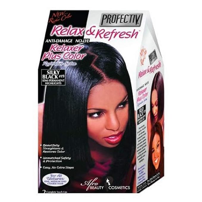 Amazon.com : Profectiv Relax Hair Color, Silky Black : Hair Relaxer ...