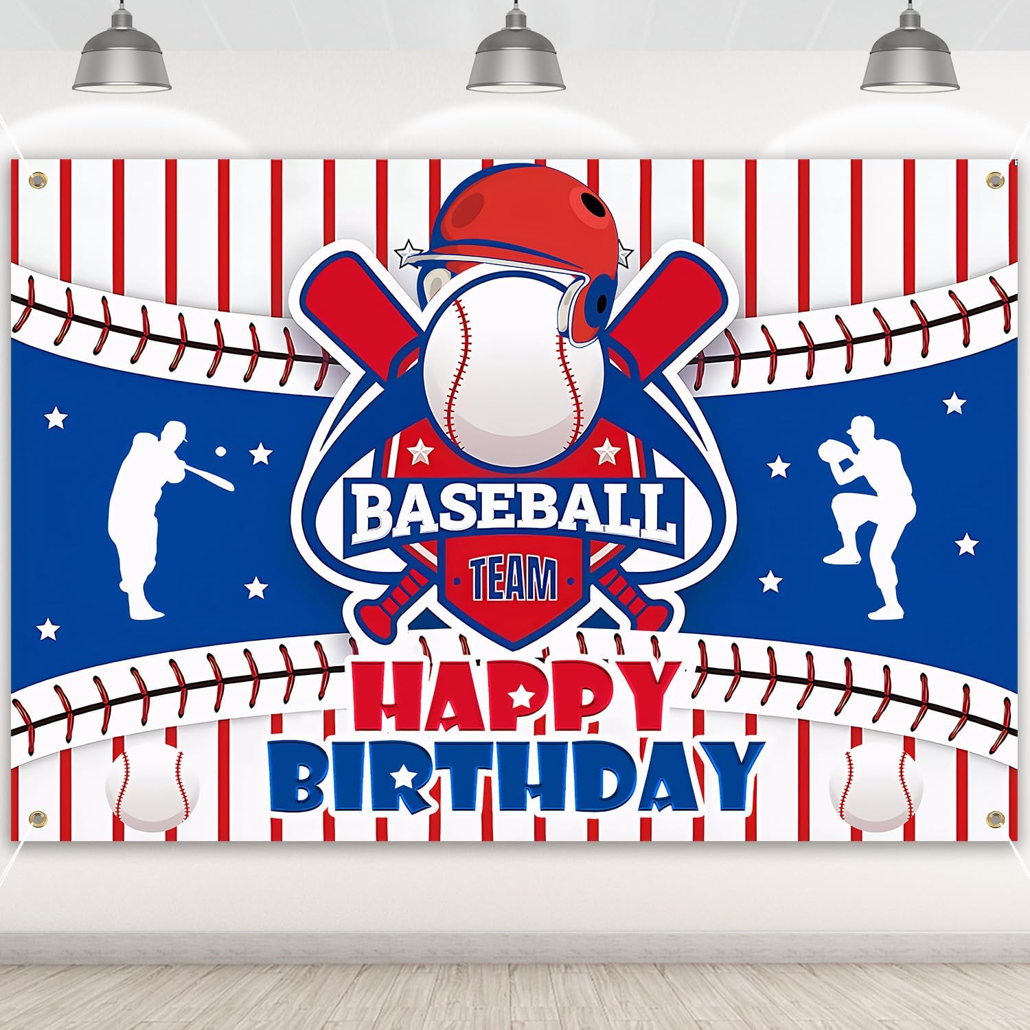 Amazon.com: Baseball Backdrop Baseball Birthday Banner Baseball Party ...