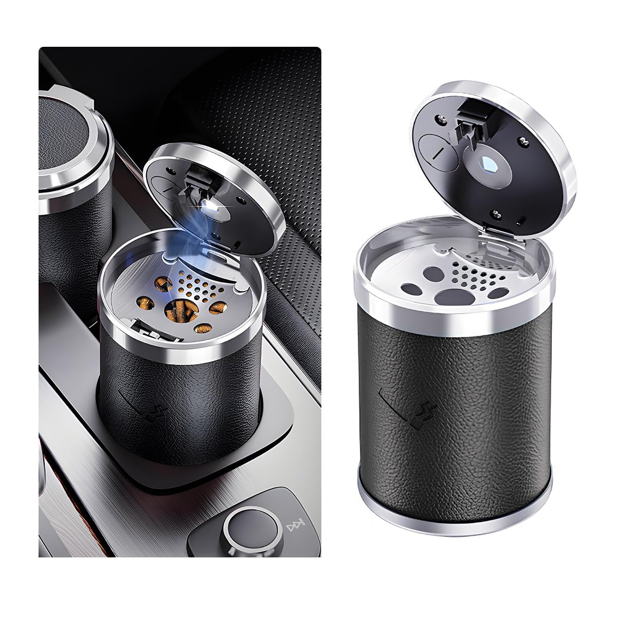 Amazon.com: Wevdn Car Ashtray with Lid, Detachable & Portable Stainless ...