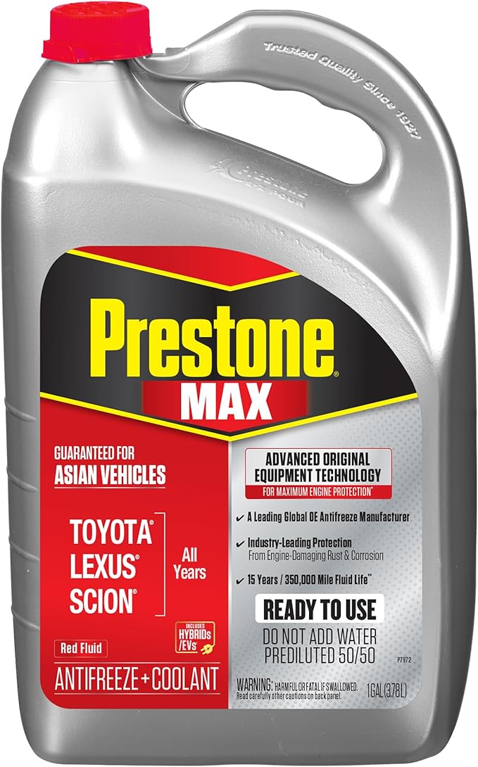 Prestone MAX Euro Pink 50/50 Antifreeze Automotive Coolant, Pack of One ...