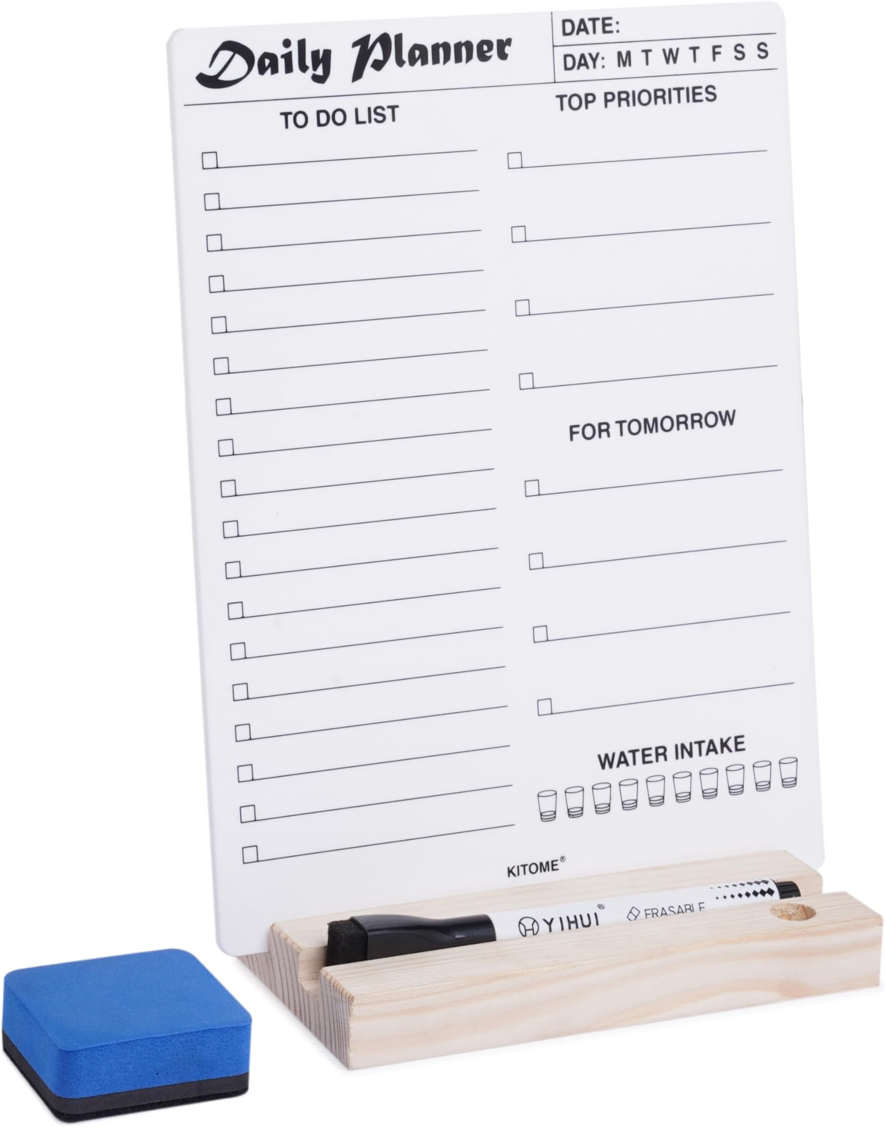 KITOME to Do List Planner, Acrylic Daily Planner Dry Erase Board for ...