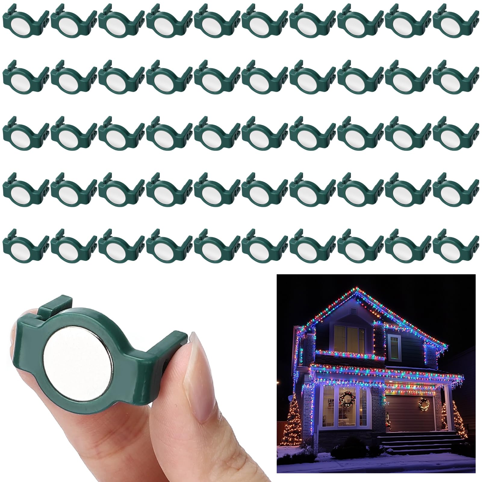 Amazon.com: Aulock Strong C9 Magnetic Christmas Light Clips - Holiday ...
