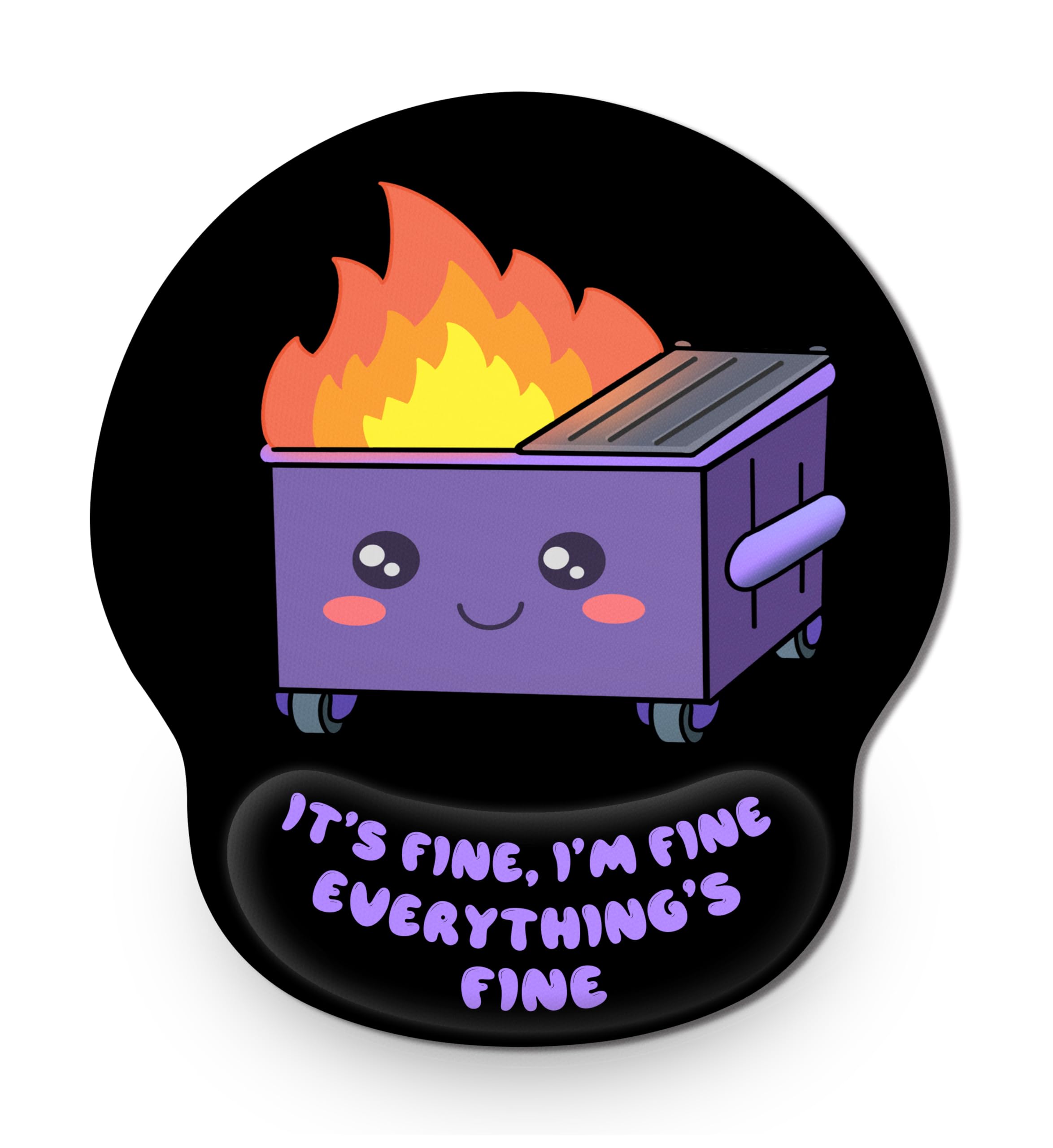 Amazon.com: Purple Dumpster Mouse Pad with Wrist Rest, Cute Ergonomic ...