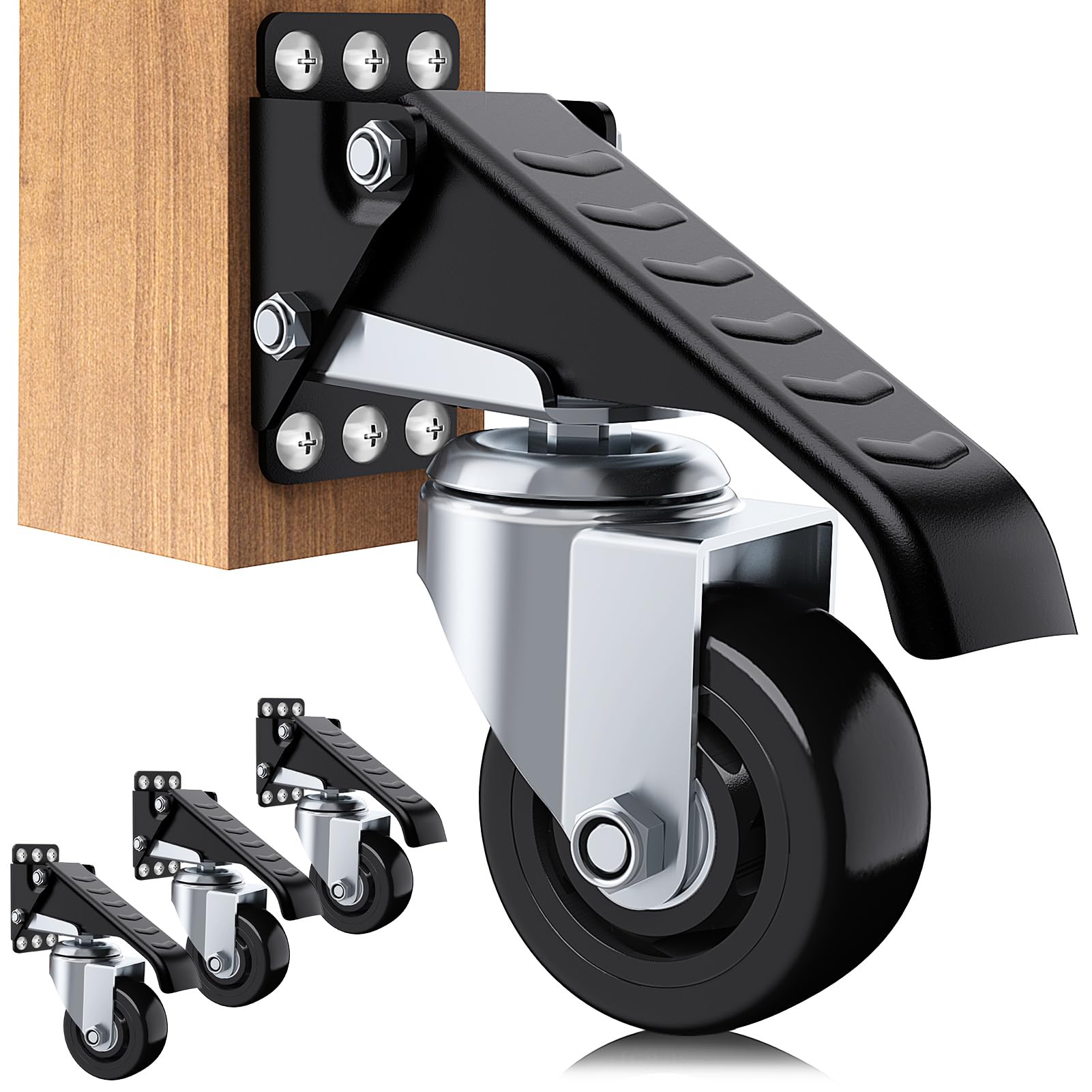 Snapklik.com : SOLEJAZZ Workbench Casters Wheels 920Lbs Retractable Casters Set Of 4 Heavy Duty ...
