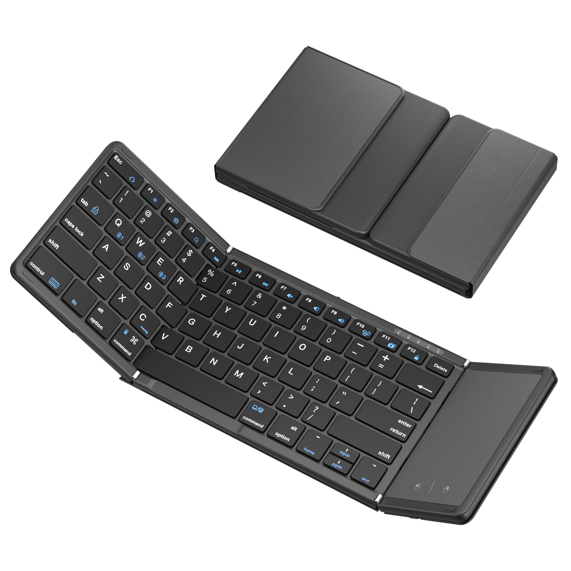 Amazon.com: JPHTEK Folding Bluetooth Keyboard with Touchpad ...
