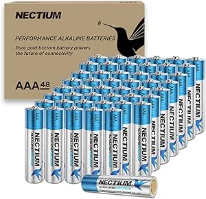 Amazon.com: NC NECTIUM Superior Performance AAA Alkaline Pure-Gold-Bottom IoT Batteries (48 ...