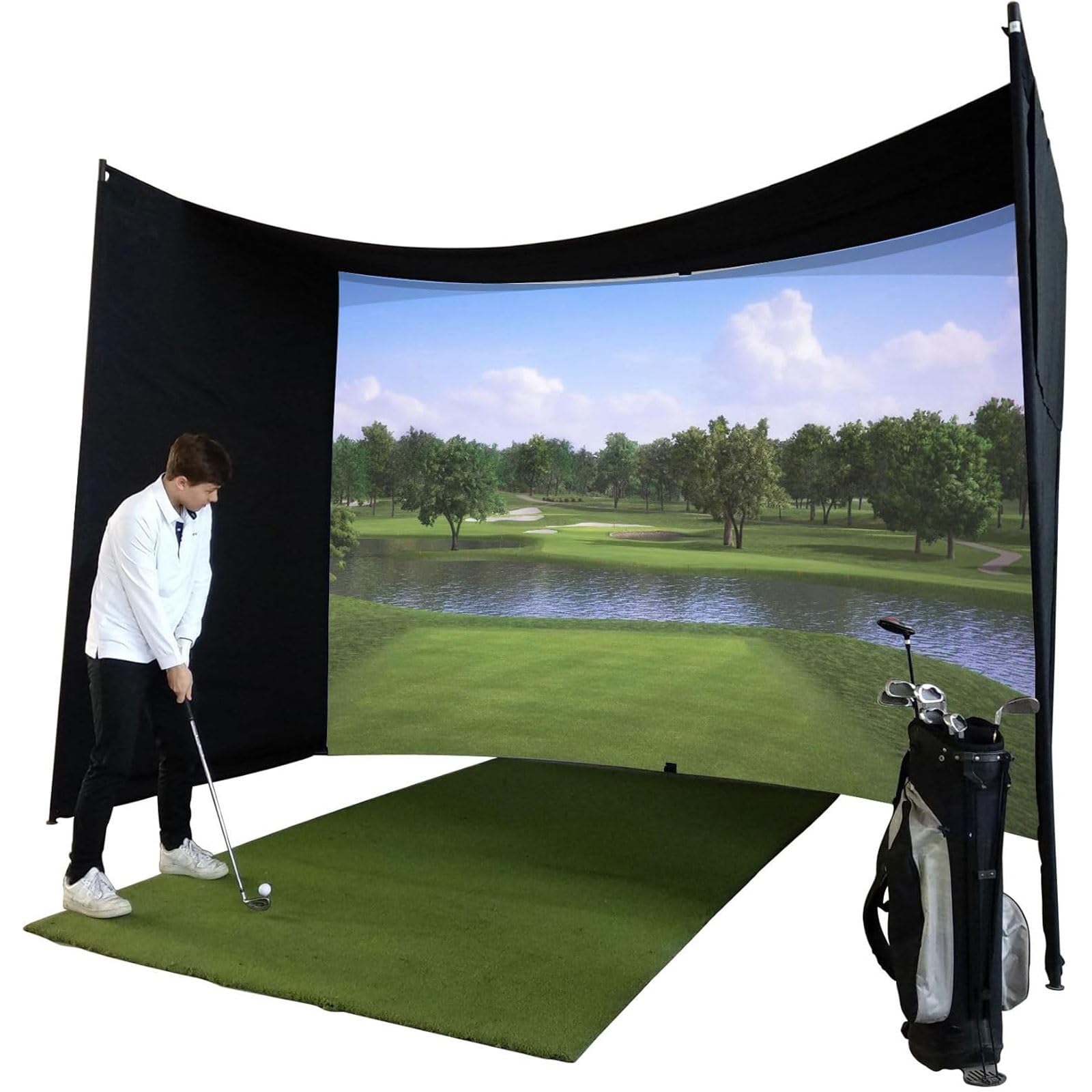 Golf Simulator Impact Screens,Thicken 0.4cm Heavy-Duty Extra Durable ...