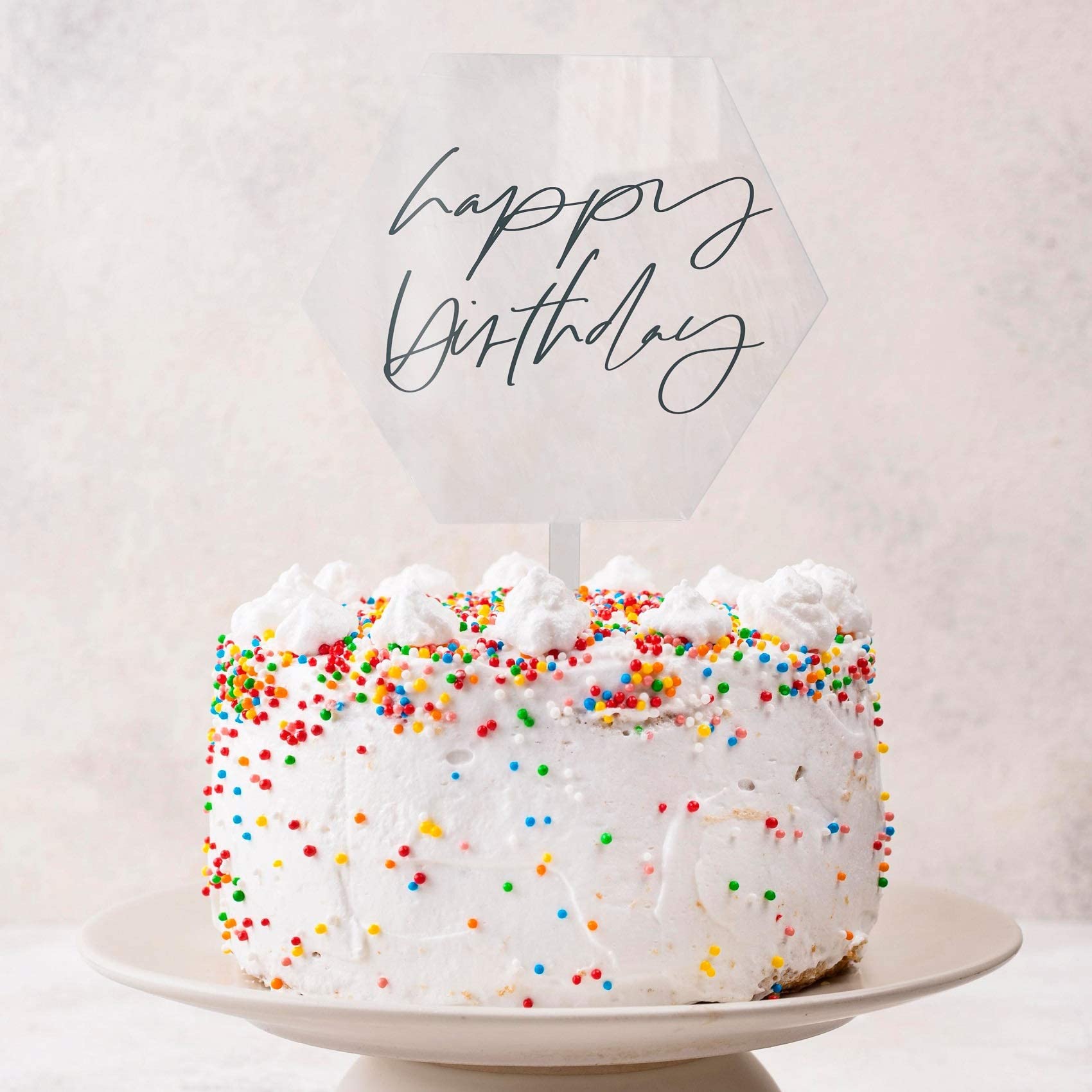 Snapklik.com : 20 Pack 5 Inch Clear Acrylic Cake Toppers, Blank Hexagon ...