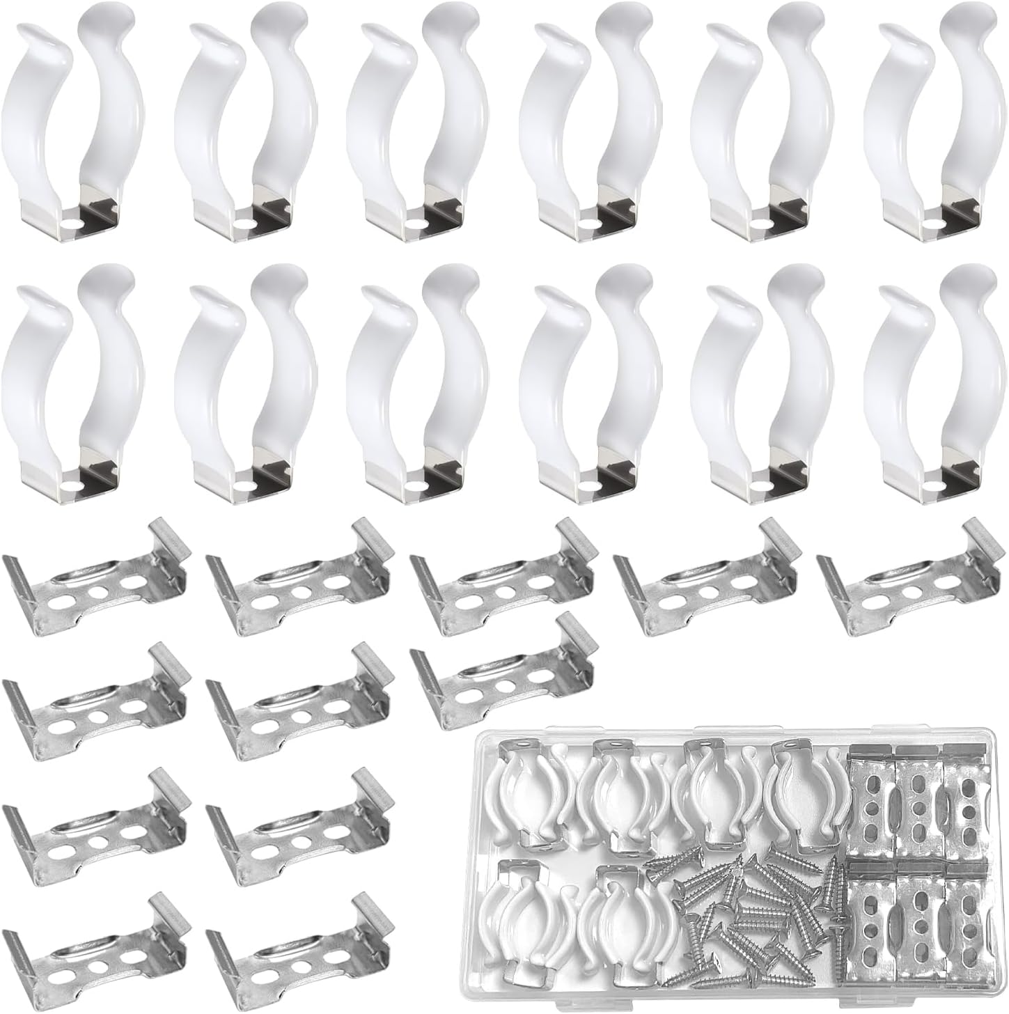 uxcell T8 U Clips Holder Bracket for LED Light Tube, LED Fluorescent ...