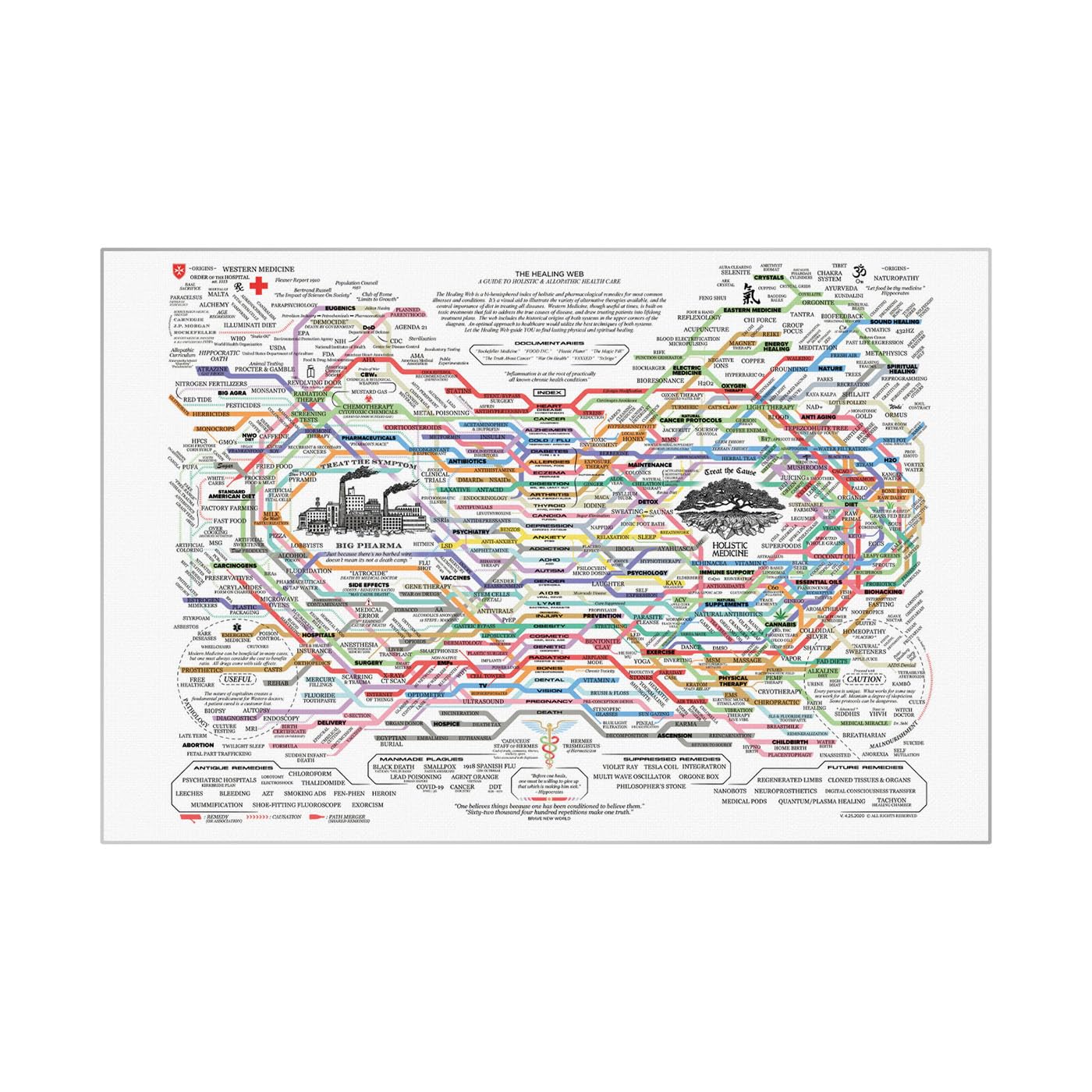 Amazon.com: The Healing Web Holistic Health Map Poster - Great ...