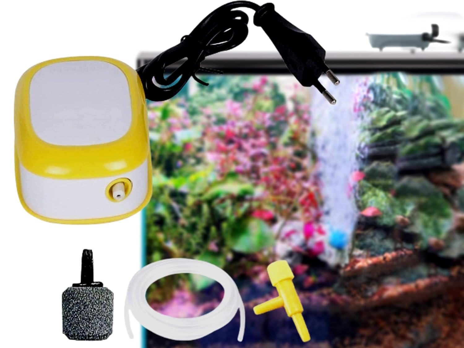 Despacito Aquarium air Pump with Oxygen Super noiseless 2 Speed Control ...