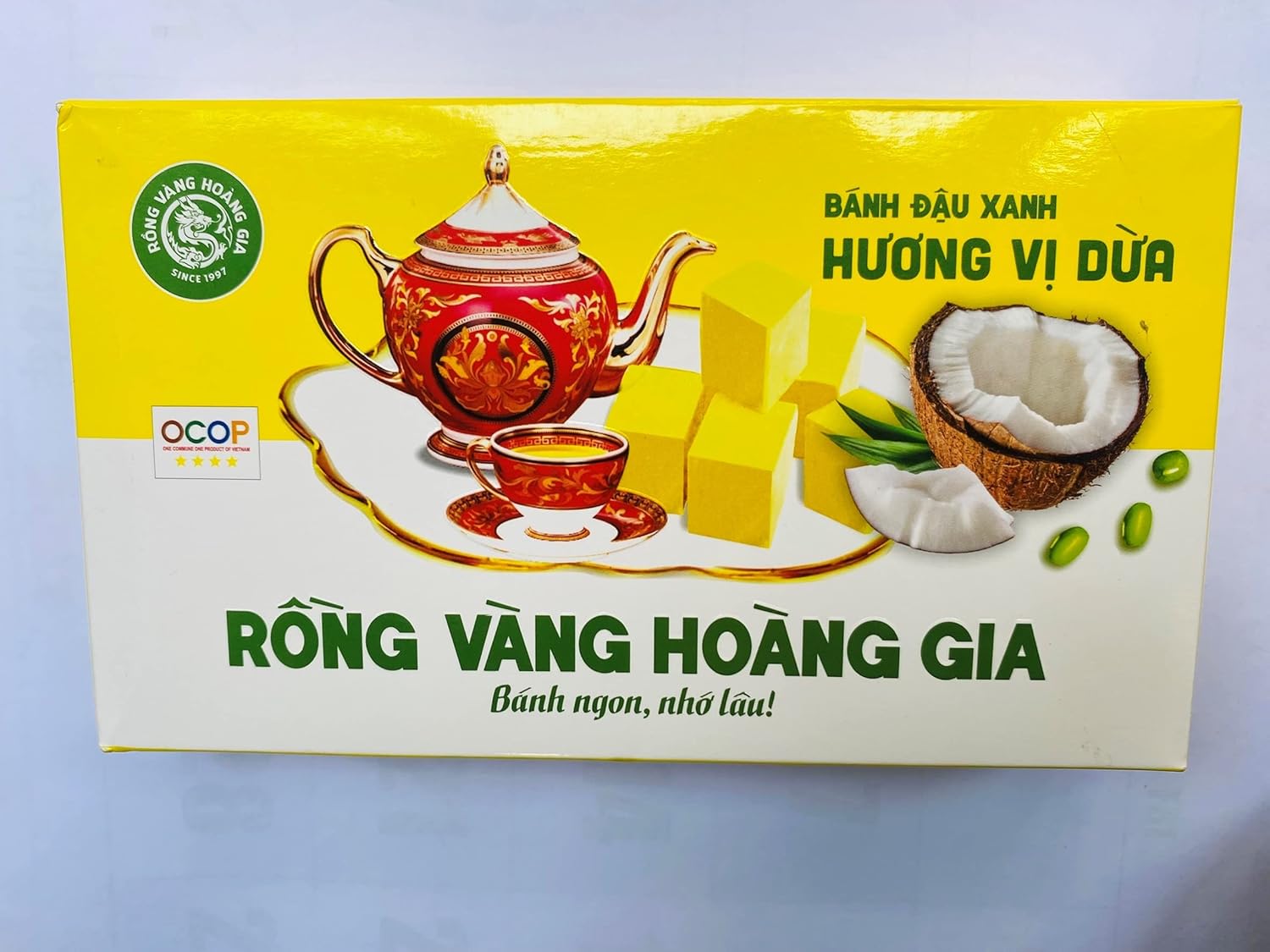 Amazon.co.jp: RONG VANG HOANG GIA 緑豆お菓子 ベトナム産・Vietnam Mung Bean Cake・Bánh đậu xanh Hoàng Gia ...