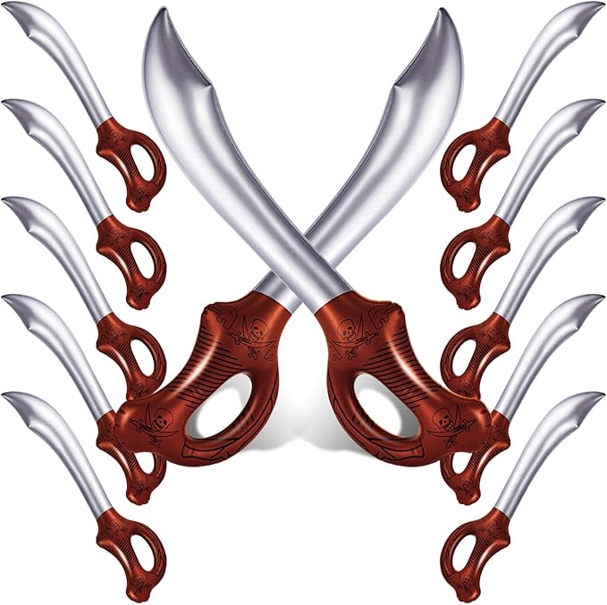 Amazon.com: ZAUGONTW 12 Pcs Pirate Sword Pirate Party Toys Inflatable ...