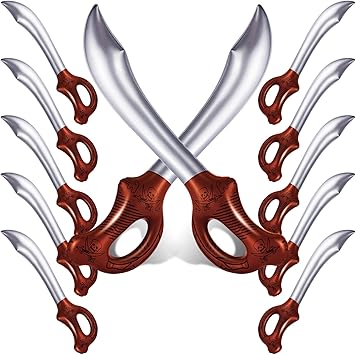 Amazon.com: ZAUGONTW 12 Pcs Pirate Sword Pirate Party Toys Inflatable ...
