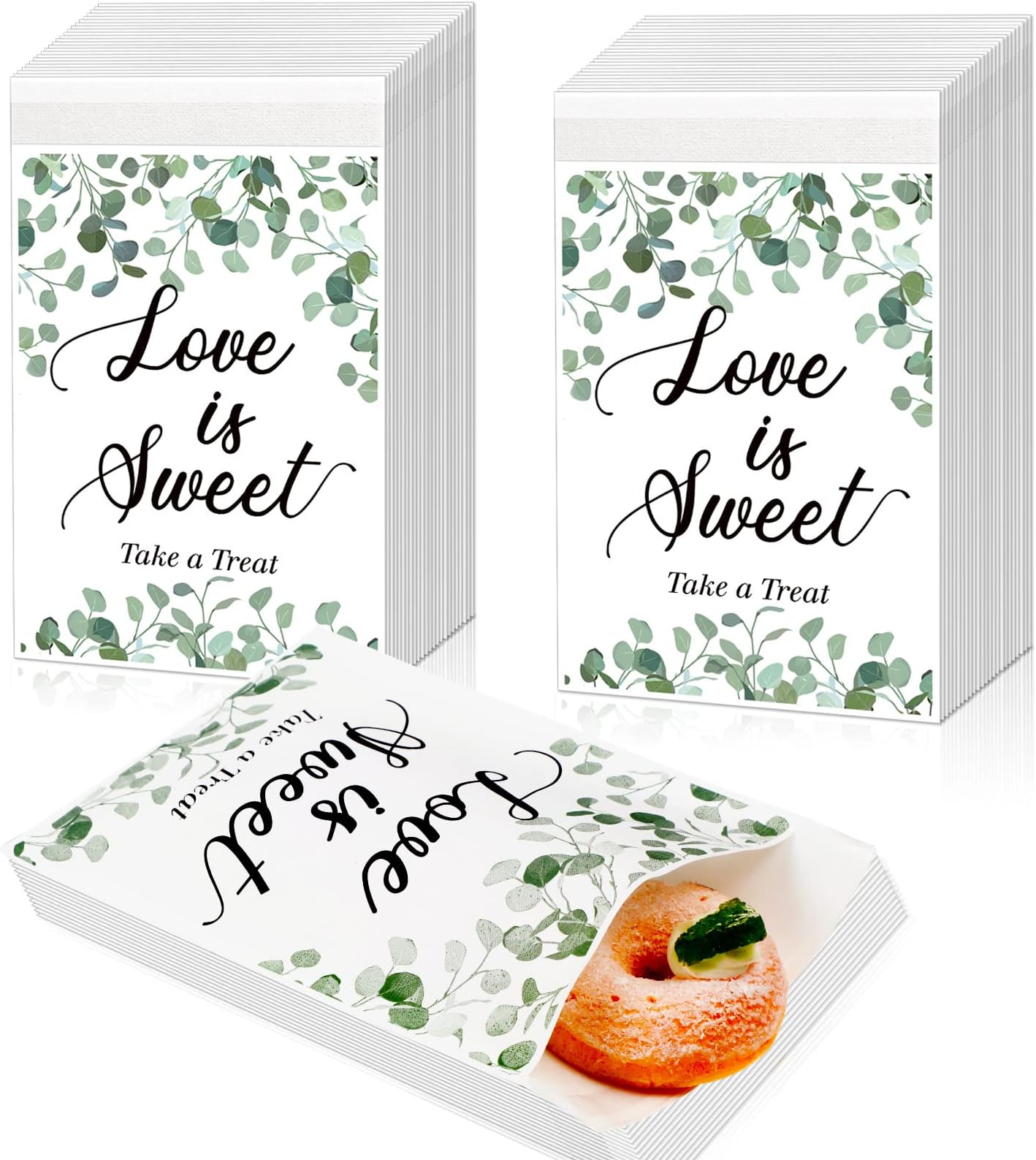 Amazon.com: 200 Pcs Wedding Favor Treat Bags Candy Cookie Buffet Bags ...