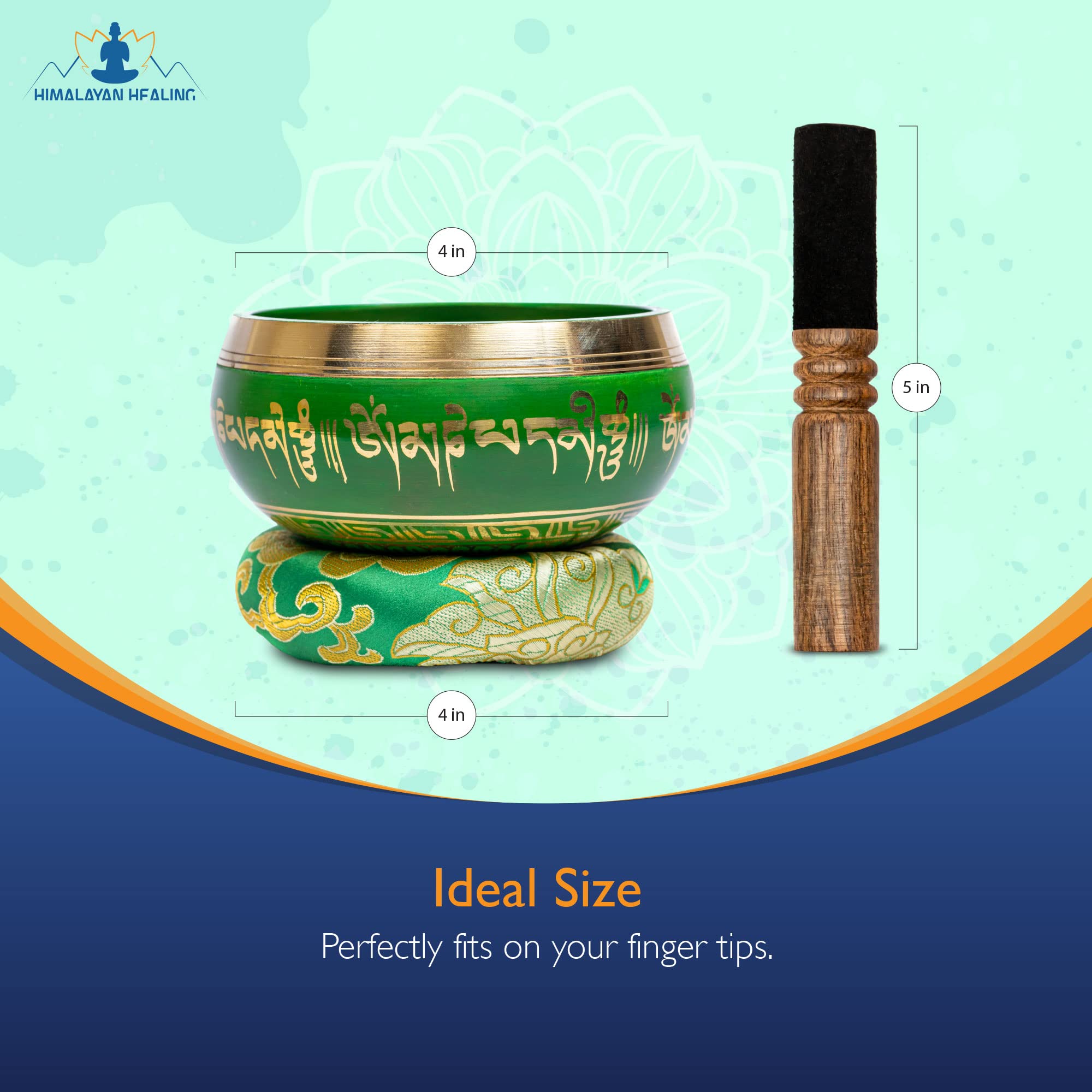 Snapklik.com : Tibetan Singing Bowls Set 4.2 Inch Green Special ...