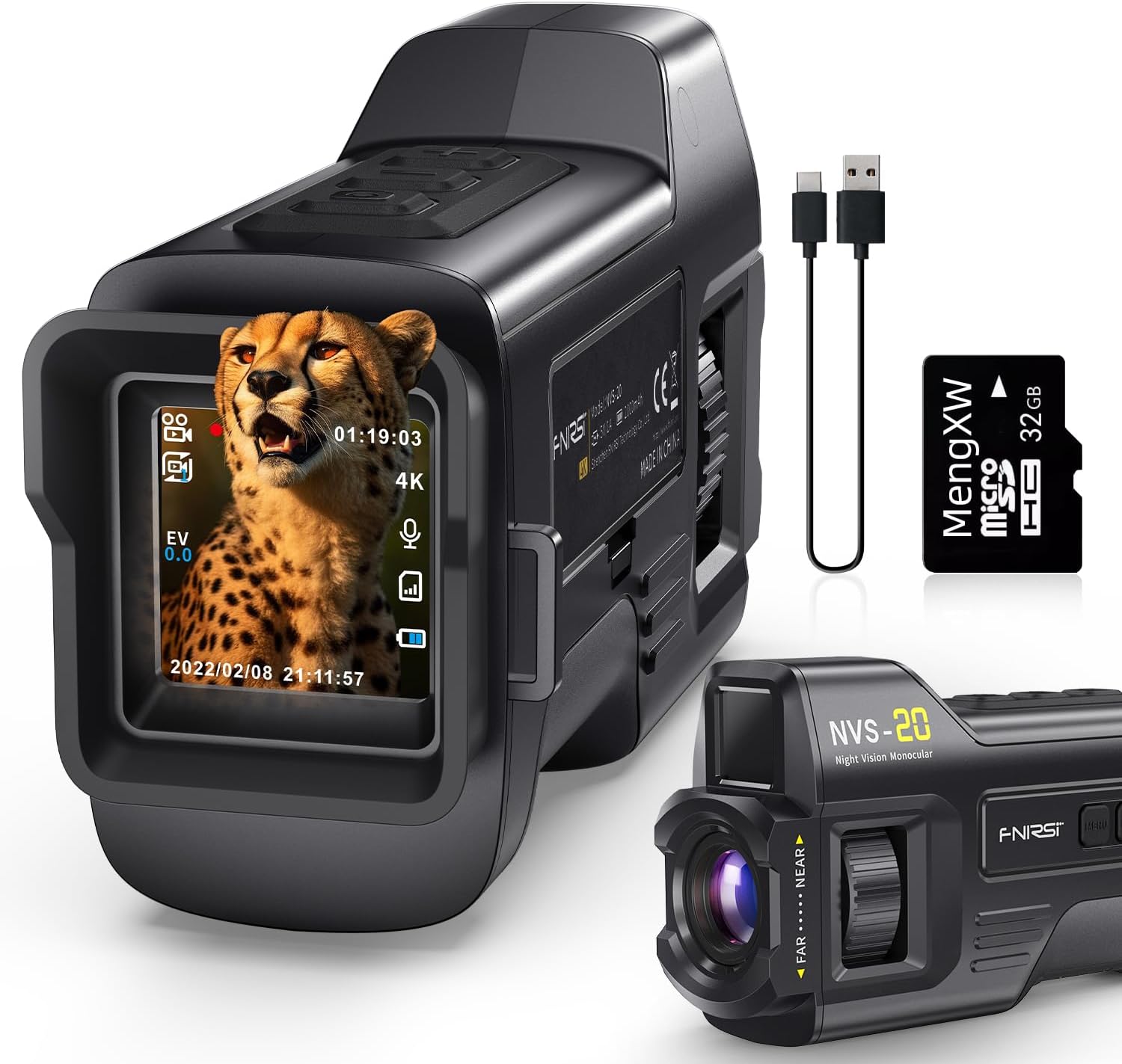 Amazon.com : Night Vision Monocular 4K, Infrared Digital Night Vision ...