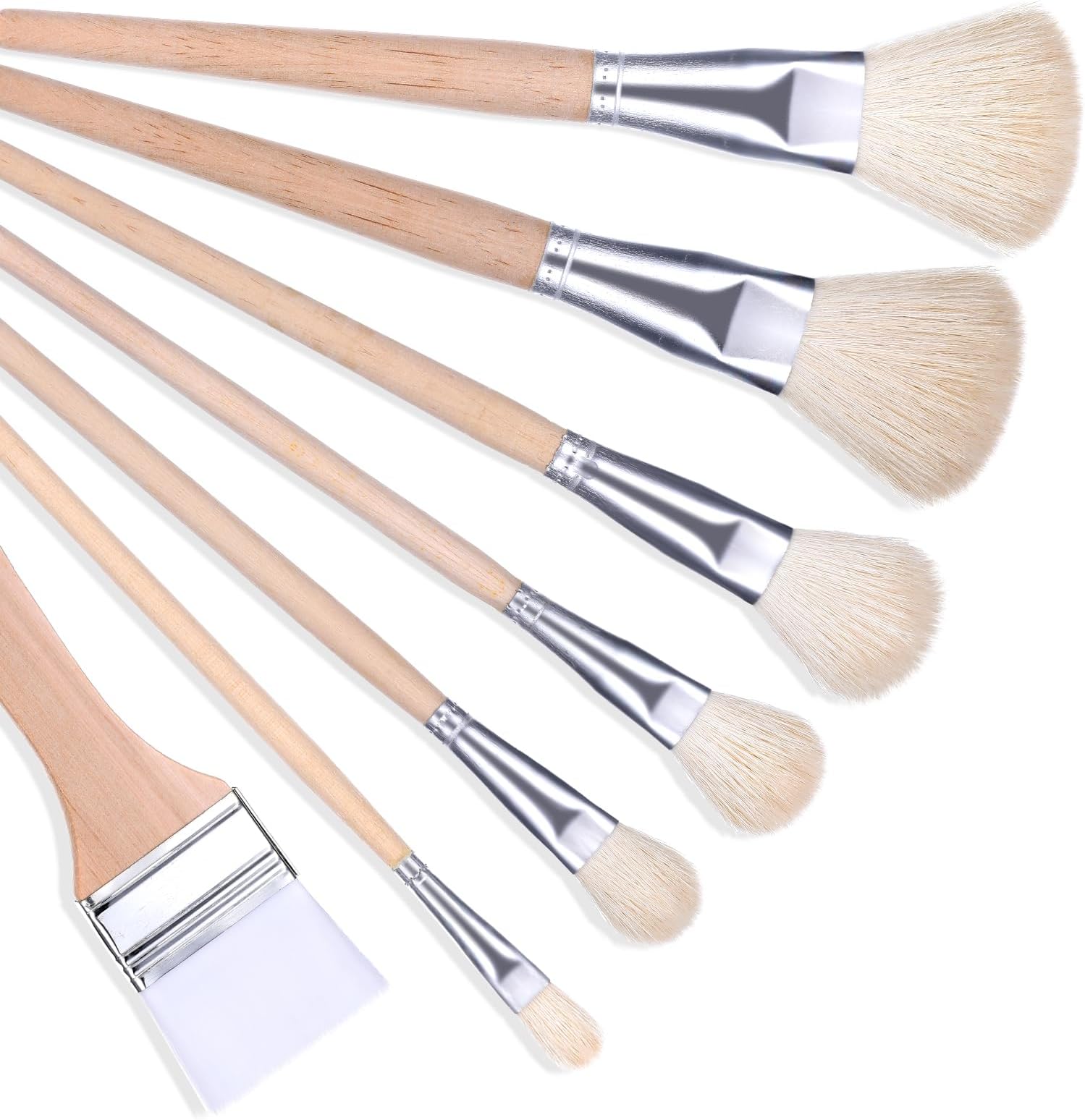 Amazon.com: YUXIANLB Acrylic Paint Brushes Set, 7 PCS Mop Brush for ...