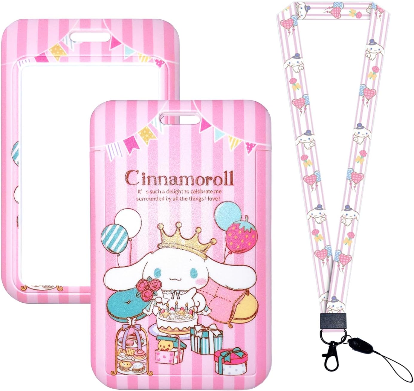 Amazon.com : Pastlla 2Pcs ID Badge Holder with Lanyard, Cute Cartoon ...