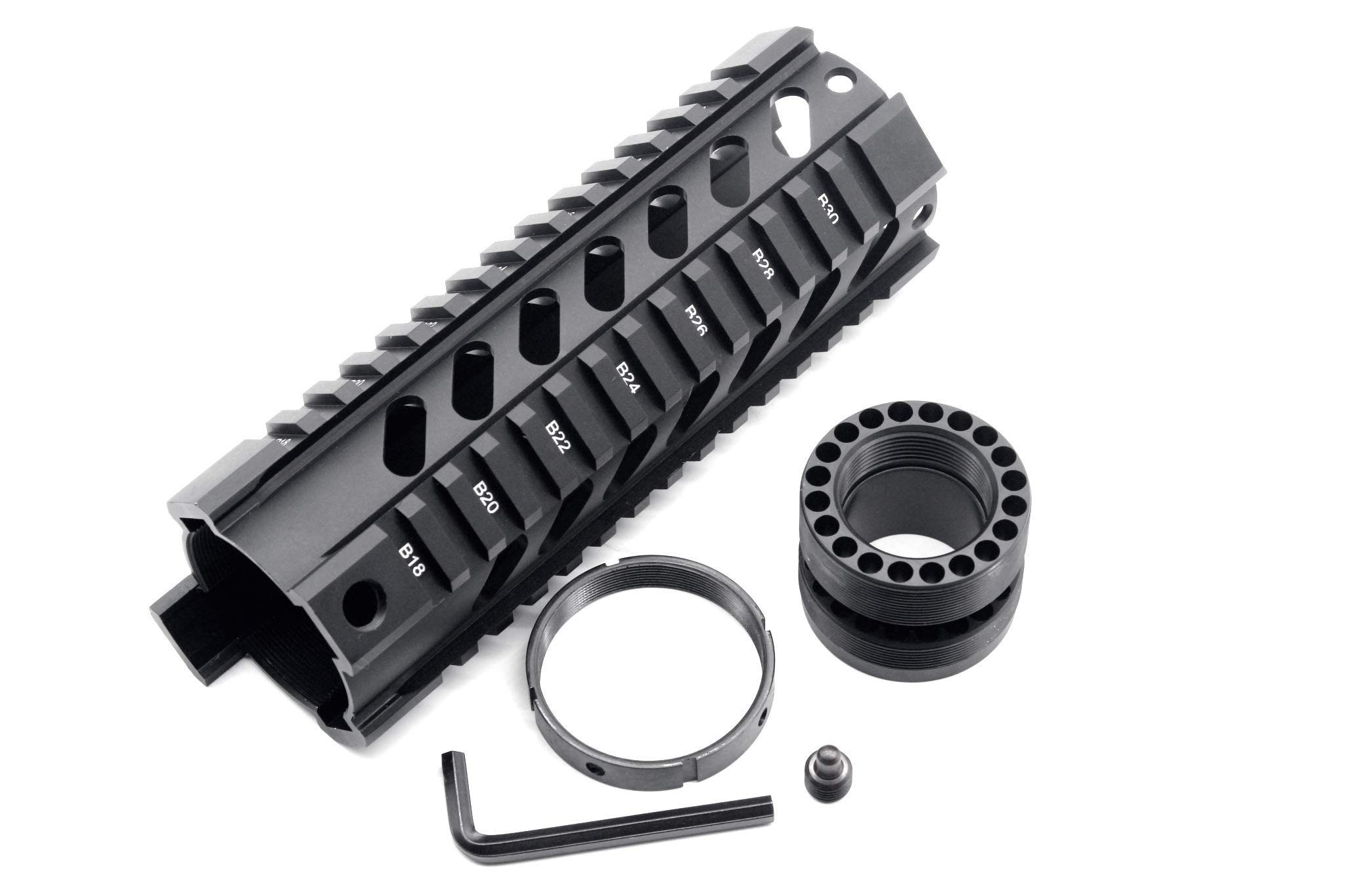 TRIROCK 7'' Black Quad Rail AR15 AR-15 M16 Handguard Picatinny Rail ...