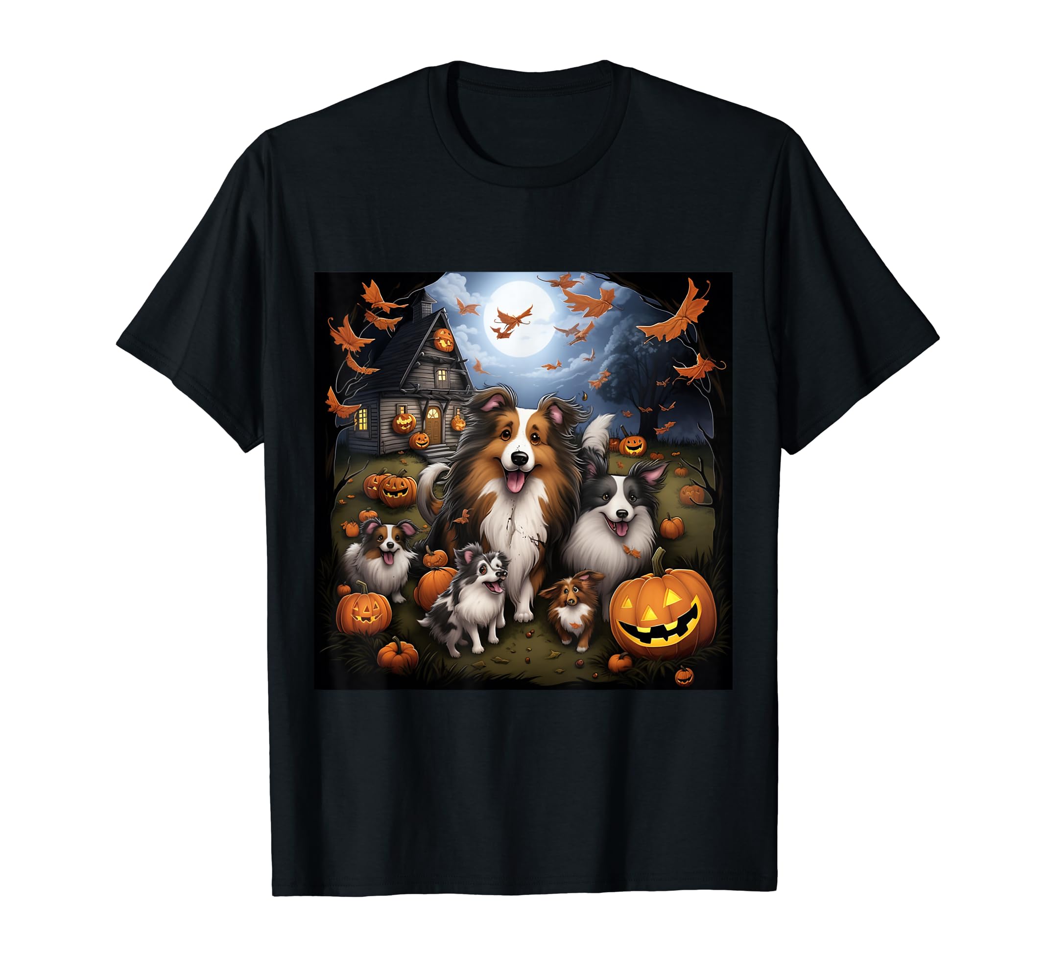 Amazon.com: Halloween Sheltie - Sheltie Halloween T-Shirt : Clothing ...