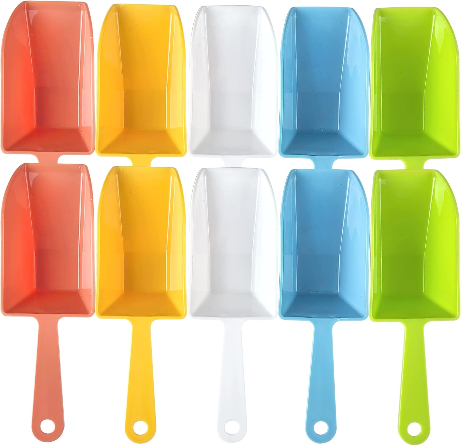 Amazon.com: Small Plastic Ice Scoop Scooper - Mini Candy Scoops for Dog ...