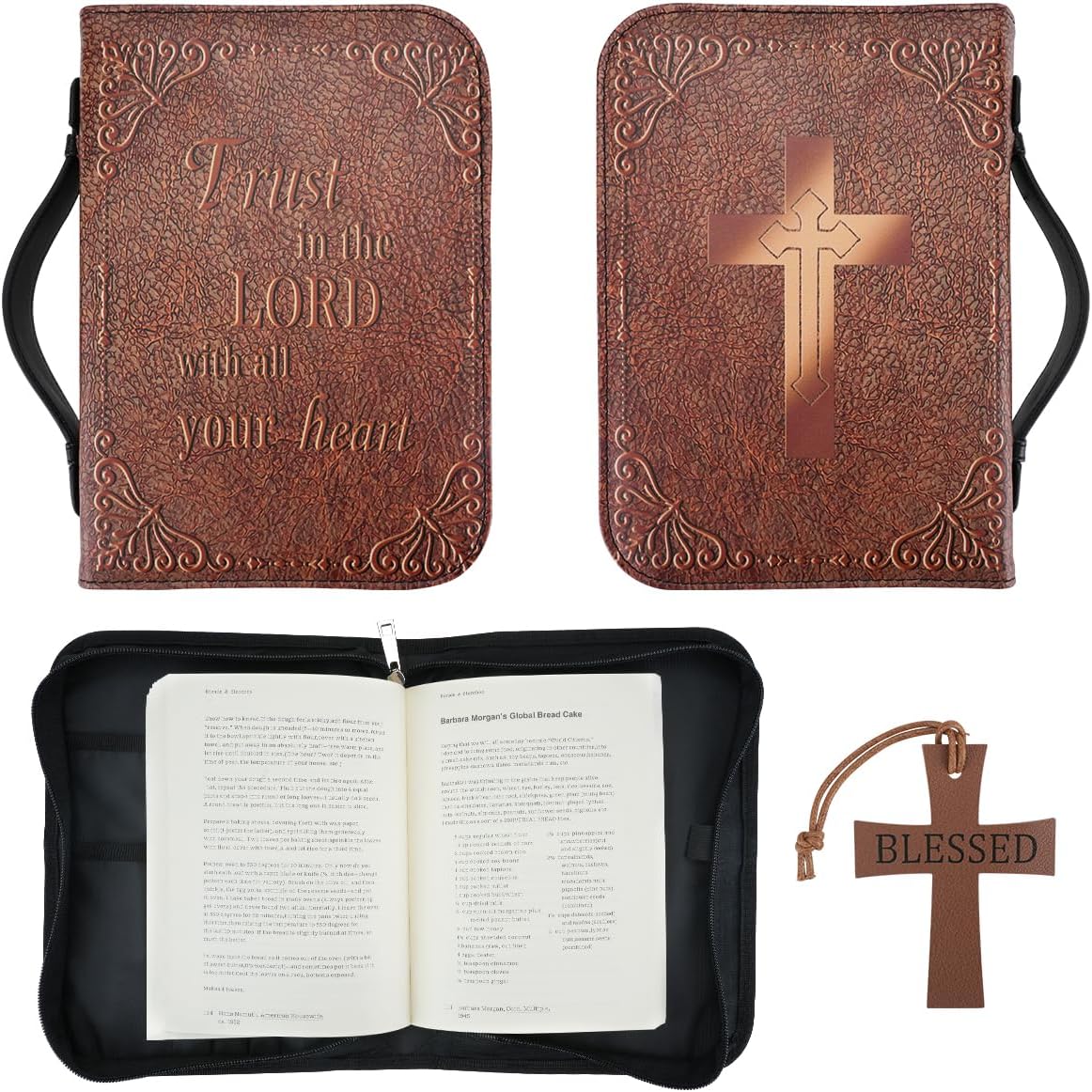 Amazon.com: IBEQUEM Bible Cover, Bible Covers Case for Women Men, Bible ...