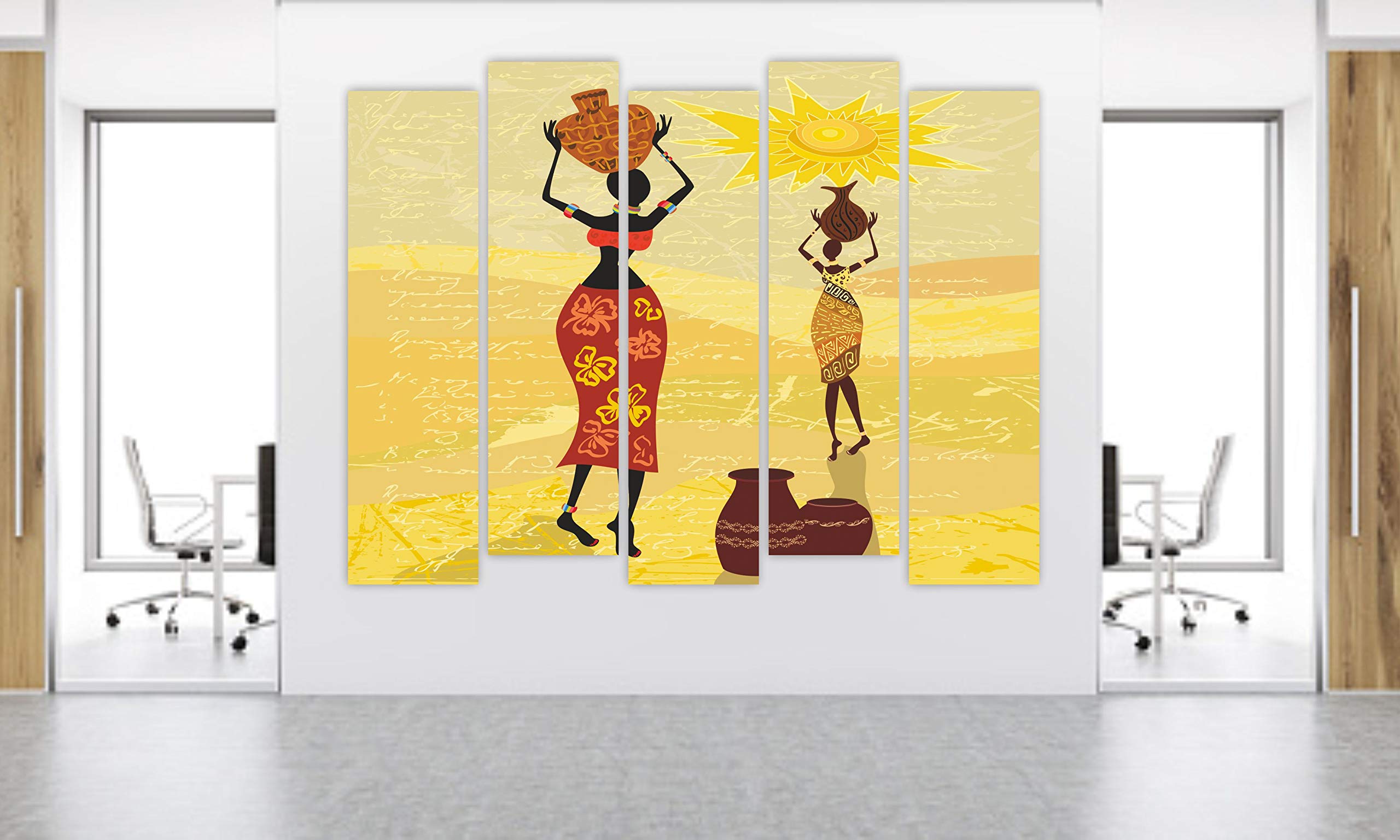 Buy Decor Production Multiple Frames Split Art Texture MDF Wall ...