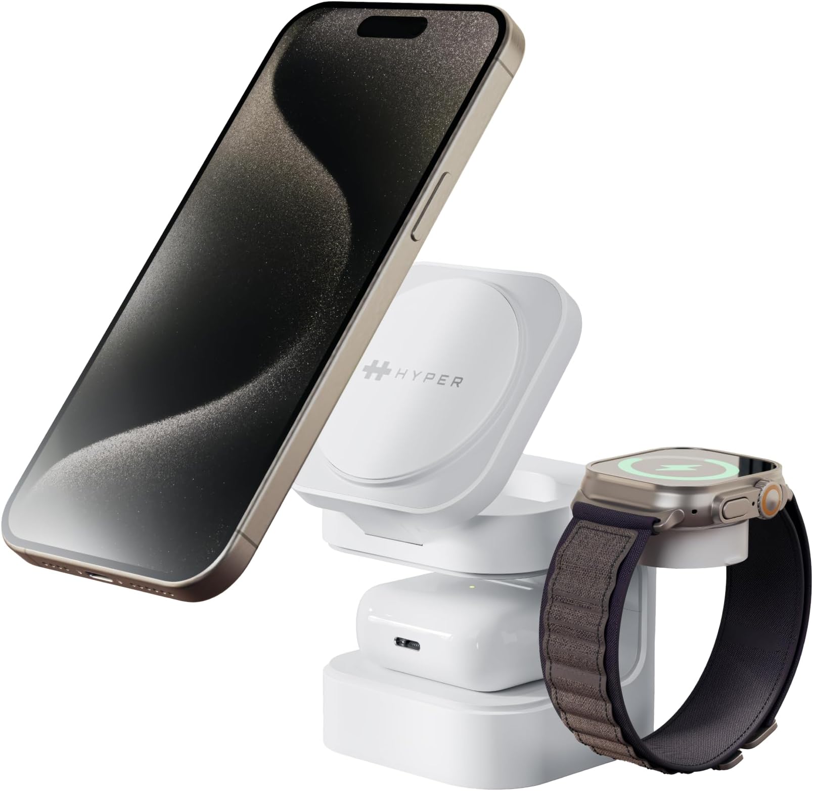 Amazon.com: HyperJuice 4-in-1 Wireless Charger Qi2 Magnetic Stand ...