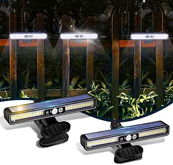 Clip On Solar Motion Lights Outdoor Waterproof, Solar Fence Lights ...