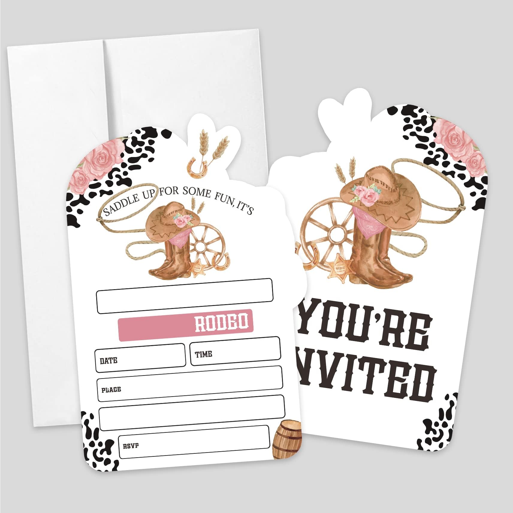 Amazon.com: AEHIE 20 Sets Rodeo Cowboy Cowgirl Birthday Party Shaped ...