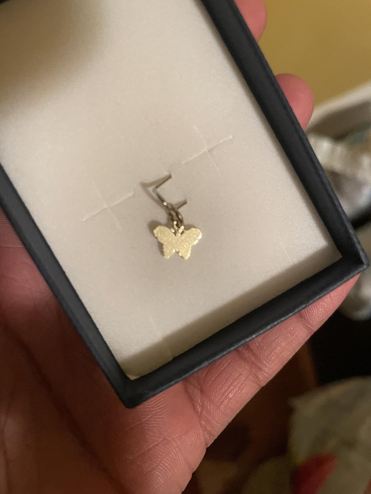Amazon.com: Solid 10k Gold Butterfly Microcharm, Mini Cute Animal Charm ...