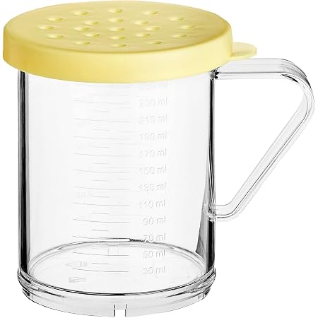 Amazon.com: Polycarbonate Dredge Shaker with Yellow Lid, 10 oz. Clear ...