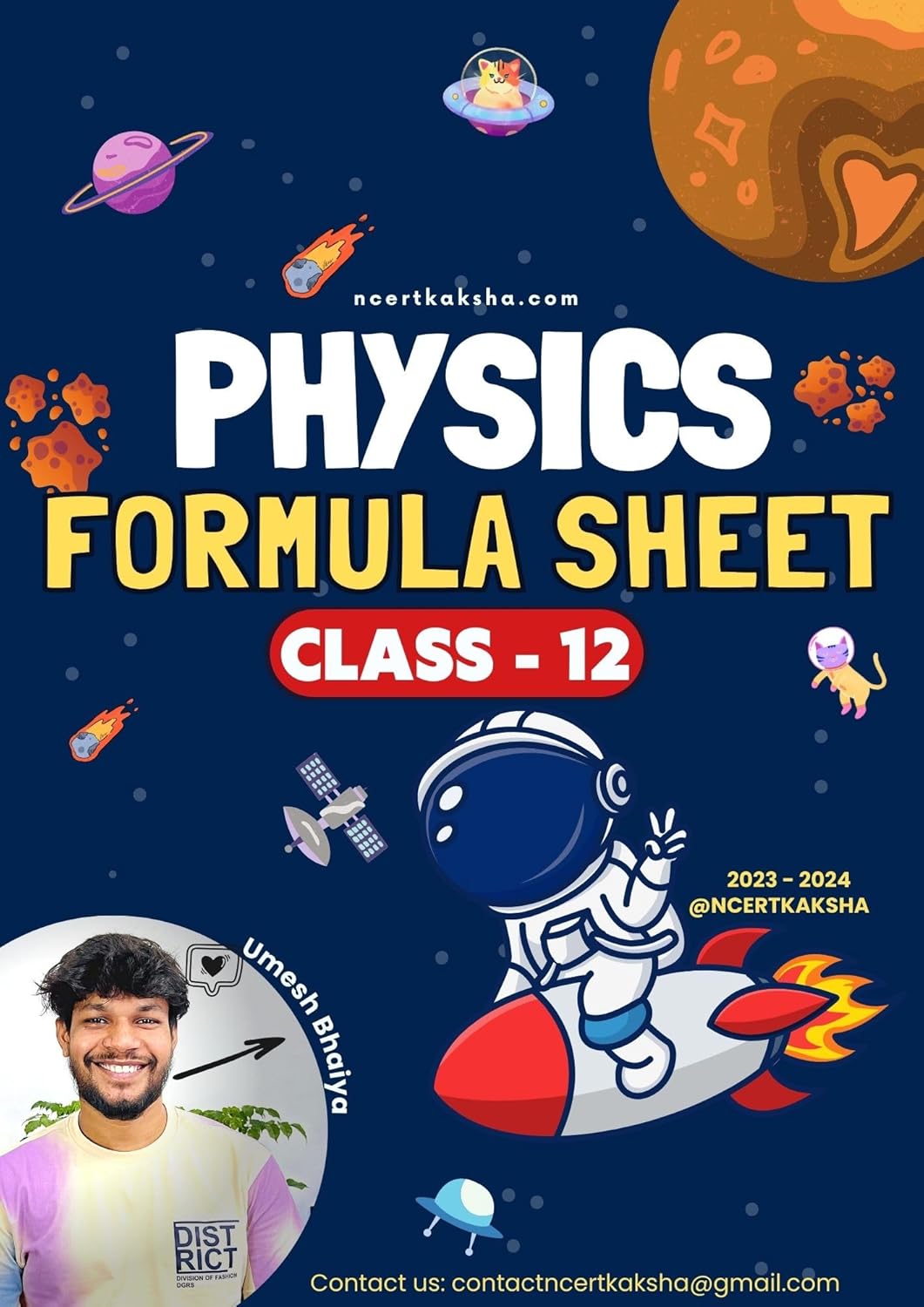 class 12 physics formula sheet / Book / Chart: Physics Formula Sheet ...