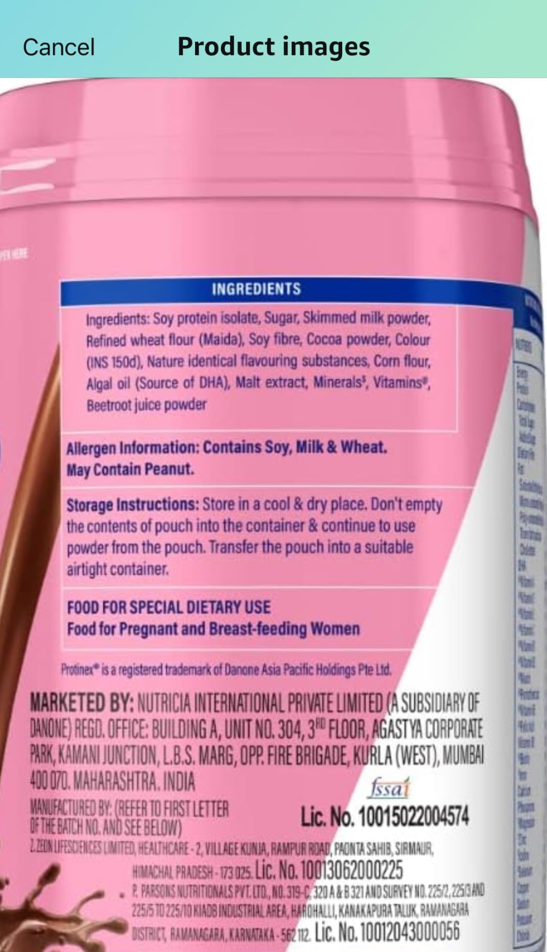Buy Protinex Mother's Nutritional Mix - (Chocolate Flavor, 400 Gms, Jar ...