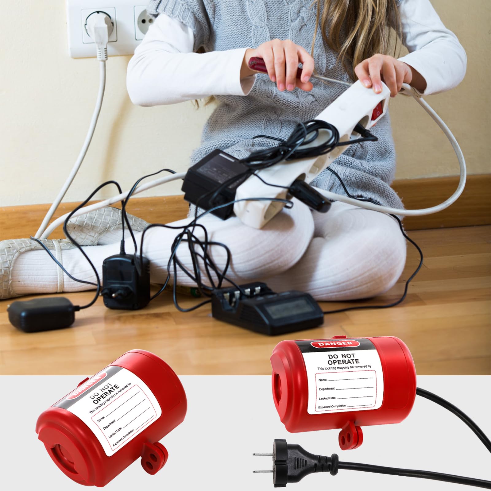 Plug Lockout RealPlus Plug Lock For Lockout Tagout, 110 To 220 Volt ...