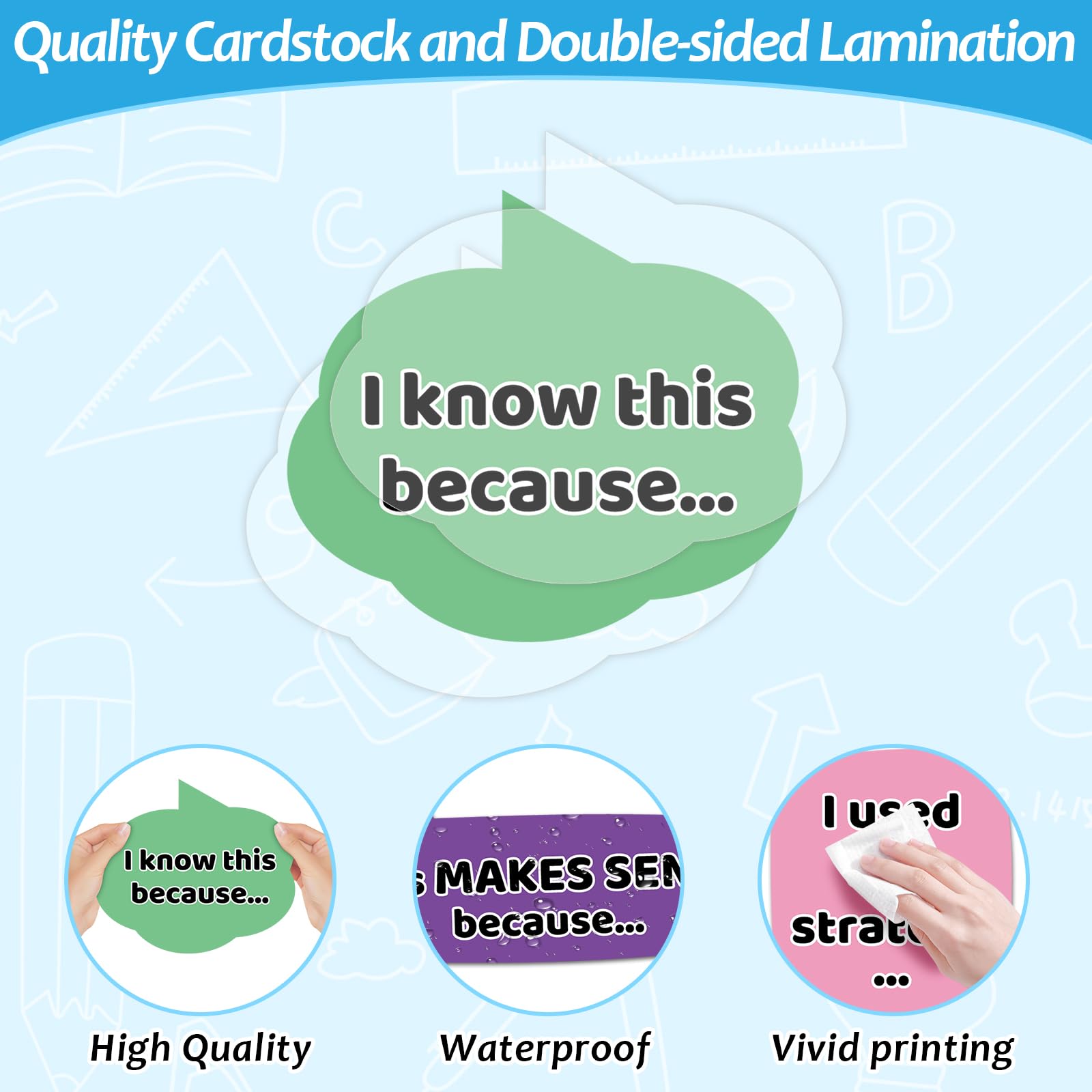 Snapklik.com : Chunnin 43 Pcs Math Talk Bulletin Board Set For Math ...