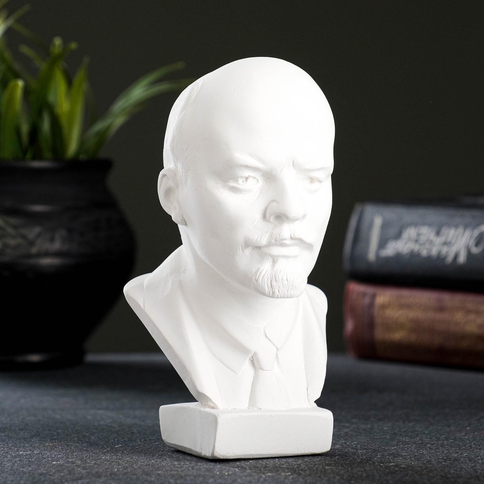 Bust Sculptures Vladimir Lenin Marble Bust Statue - 3.8 Inch Soviet ...