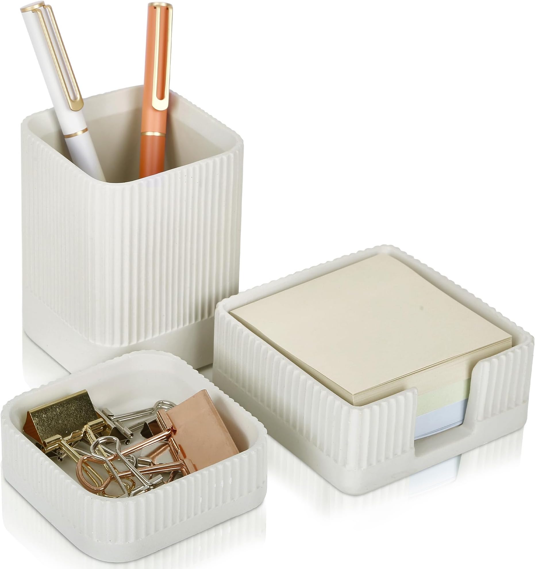 Amazon.com: Aesthetic Desk Organizer Set of 3 For Your Office - Sturdy ...