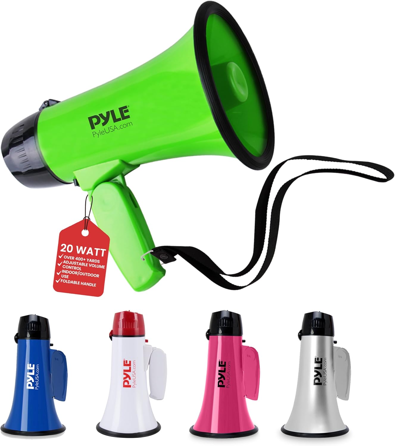 Amazon.com: Pyle Portable Megaphone Speaker Siren Bullhorn - Compact ...