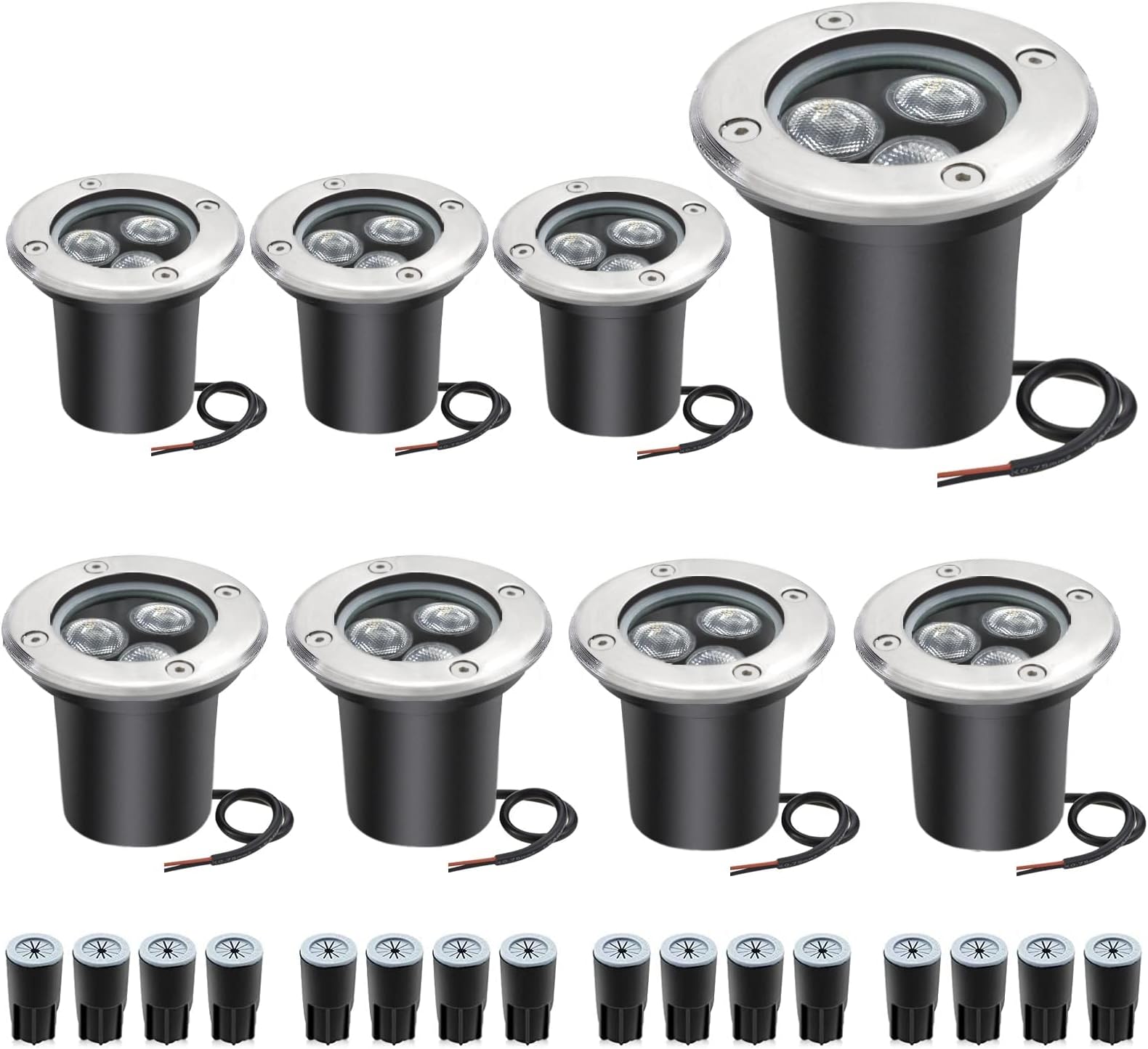 LightingWill 3W LED In Ground Lights,LED Underground Light, Pathway ...