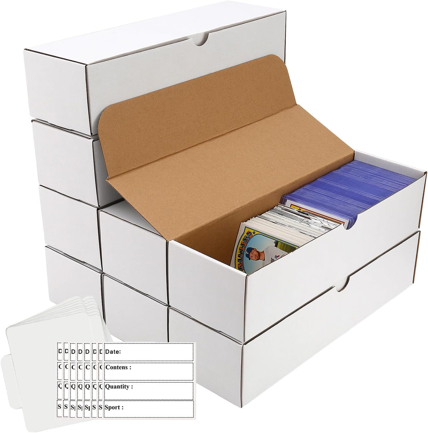 Amazon.com: Card box 8 Pack-6400 Count,Trading card storage box with 30 ...