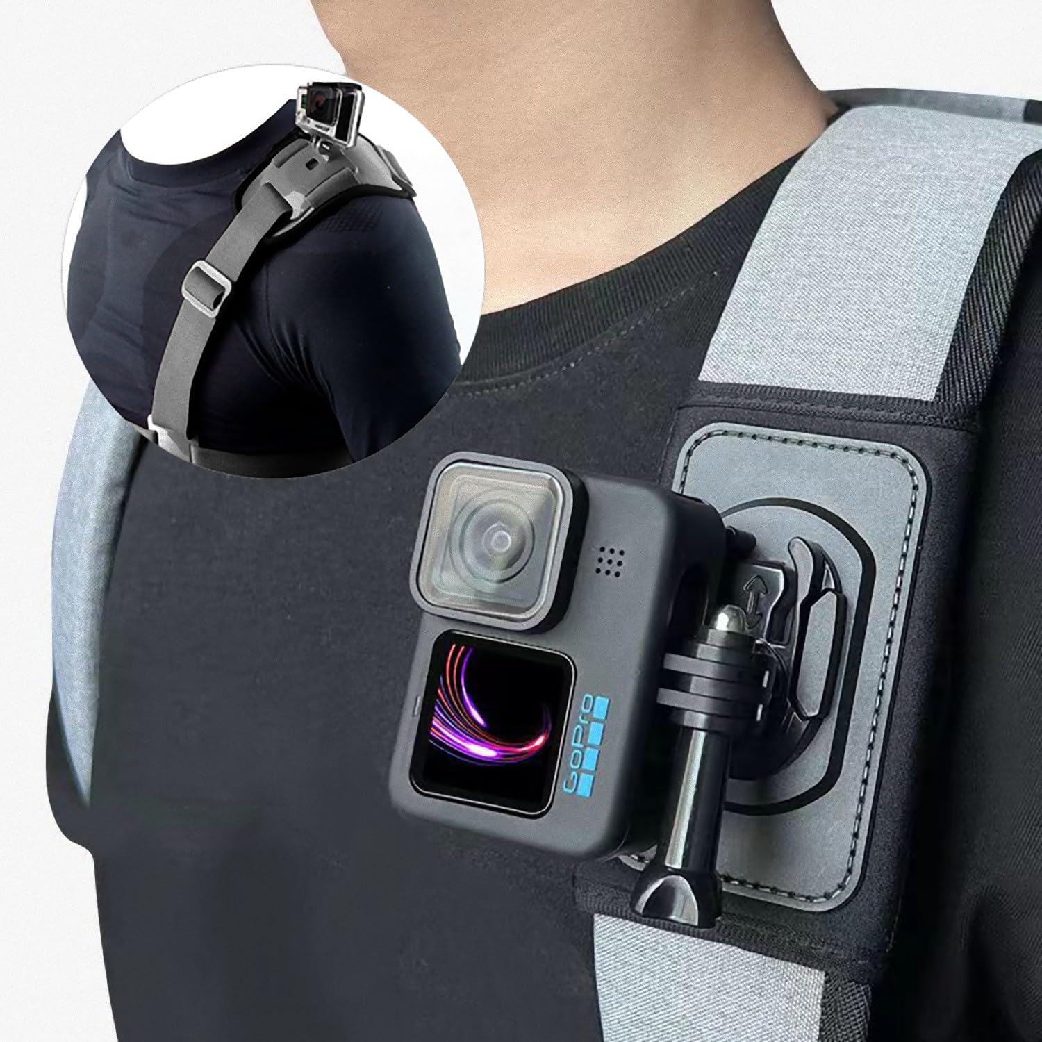 SRIKEKL Backpack Shoulder Strap Mount with Adjustable Shoulder Pad ...