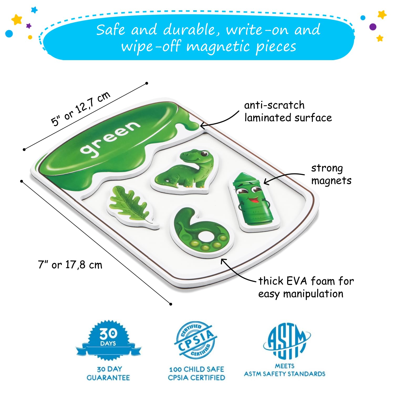 Snapklik.com : 66 PCS Magnetic Color Sorting Set, Magnetic Numbers ...