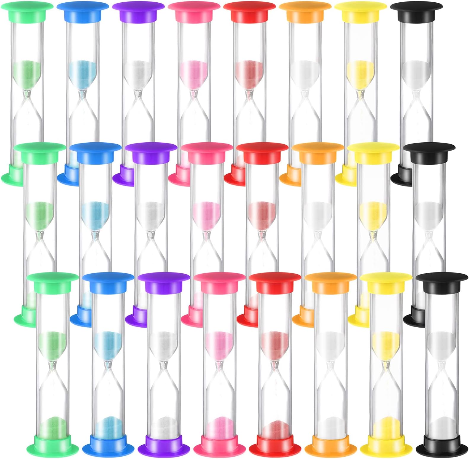 Amazon.com: JAPCHET 30 Packs 1 Minute Sand Timer, Hourglass Sandglass ...
