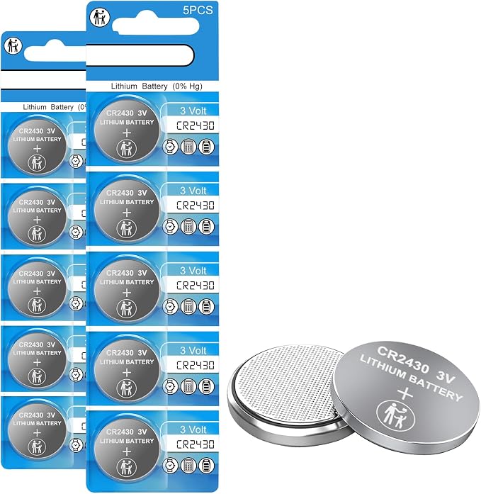Amazon.com: letoom CR2430 Battery 3V - Premium Lithium Coin Cell for ...