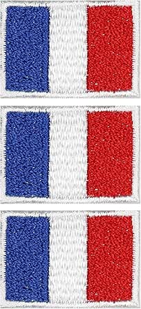 Amazon.co.jp: ワッペン屋 WappenCook フランス 国旗 刺繍ワッペン SS 3枚セット アイロン接着 : ホビー