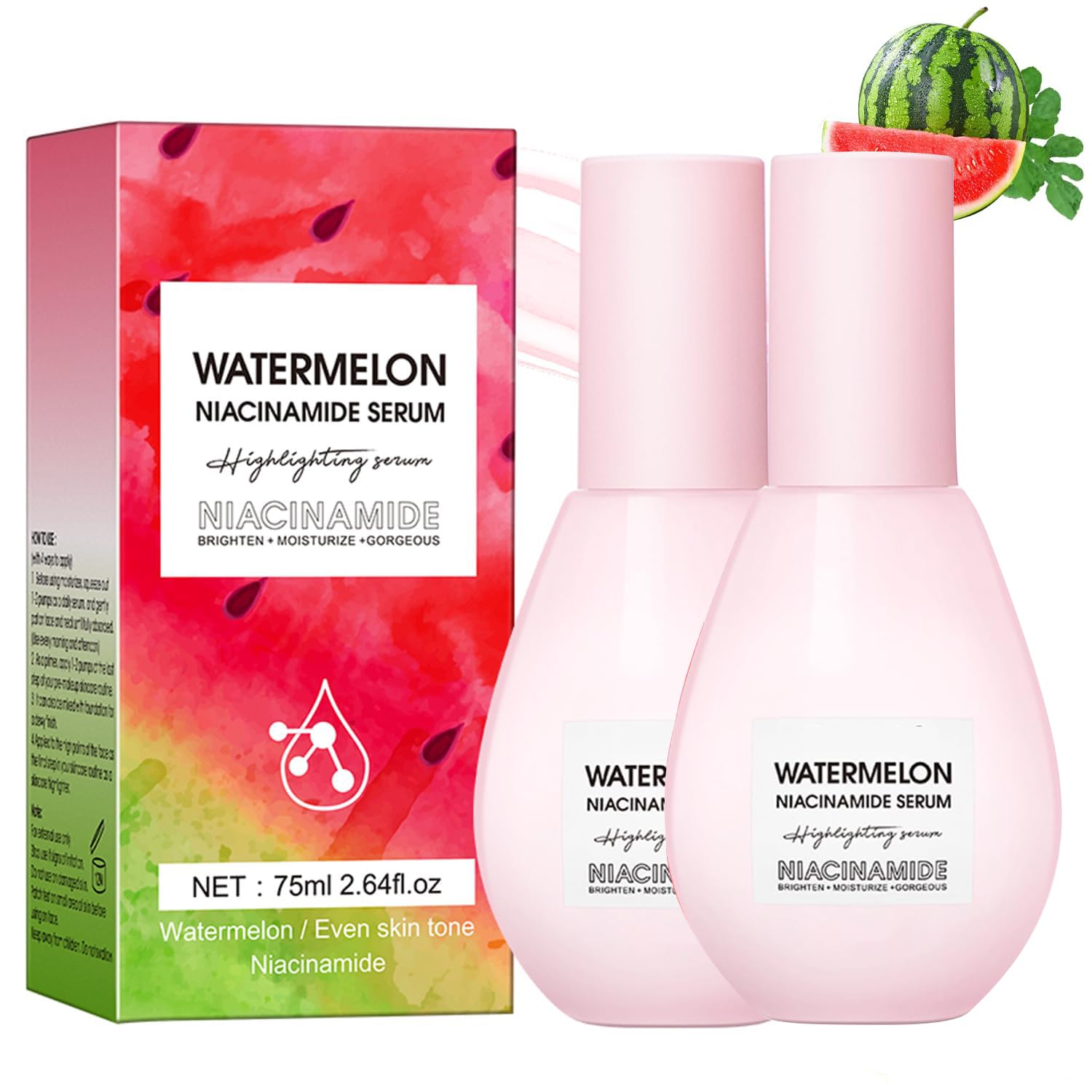 Amazon.com: OBRVE 2 PCS Watermelon Facial Serum,Watermelon Moisturizer ...