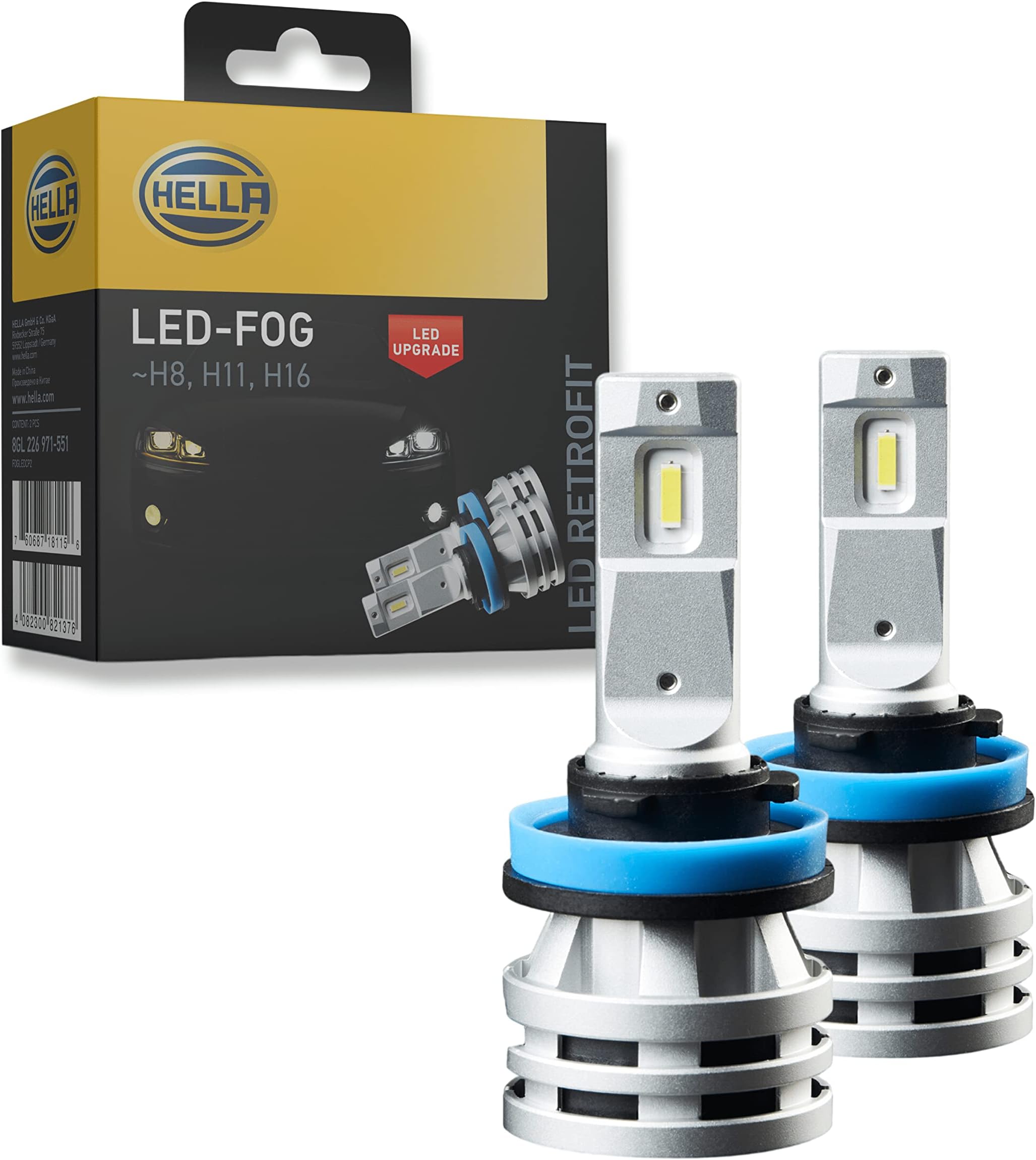 Hella - FOCO LED H4 12/24 V 6500K 24/24 W SET : Amazon.com.mx ...