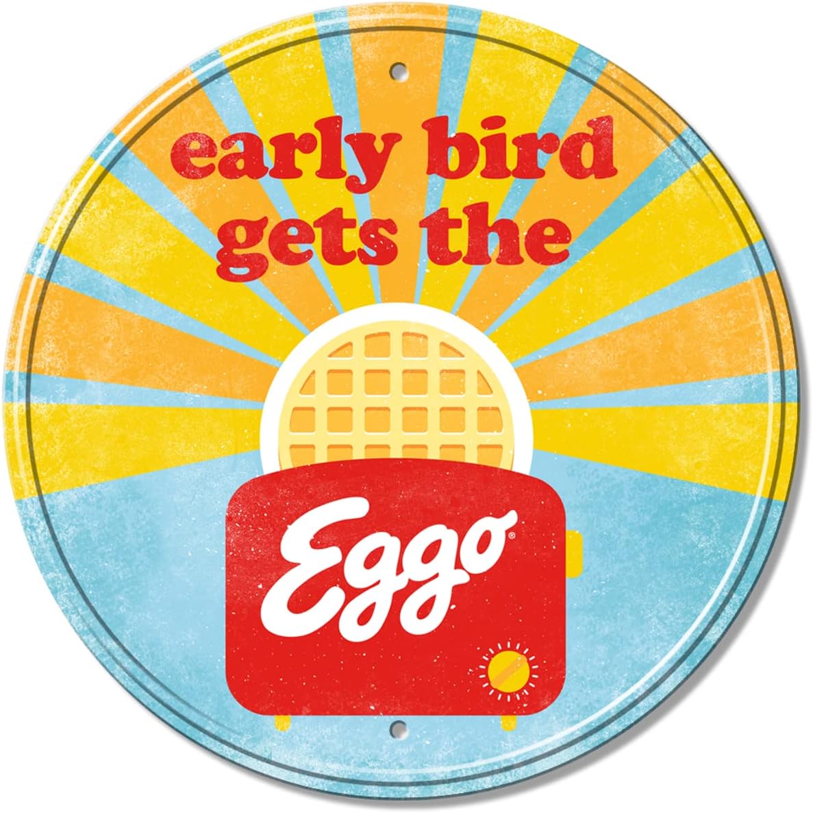 Amazon.com: Desperate Enterprises Eggo Round Aluminum Sign with ...